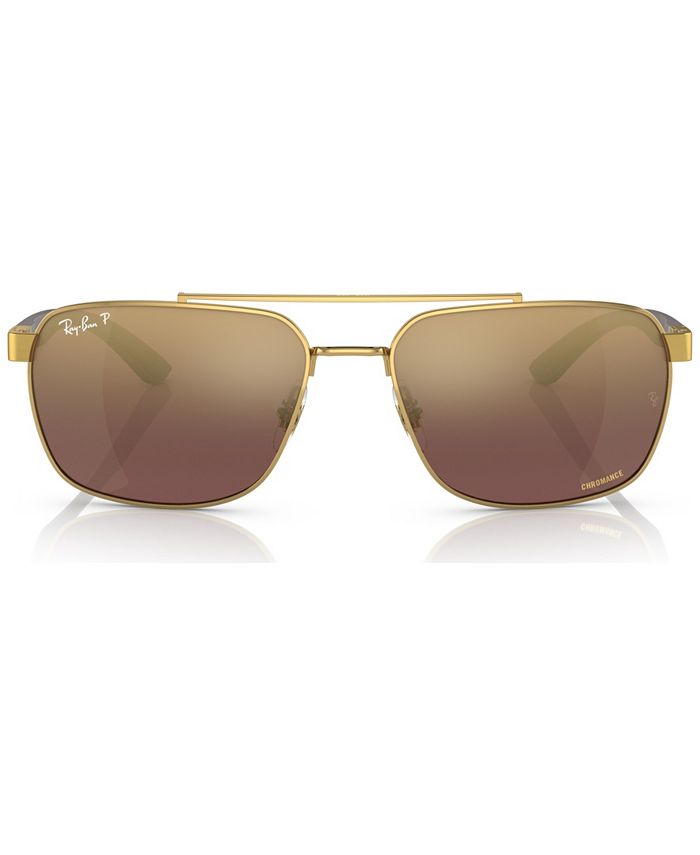 Ray-Ban Men's Polarized Sunglasses, RB370159-YZP - Macy's