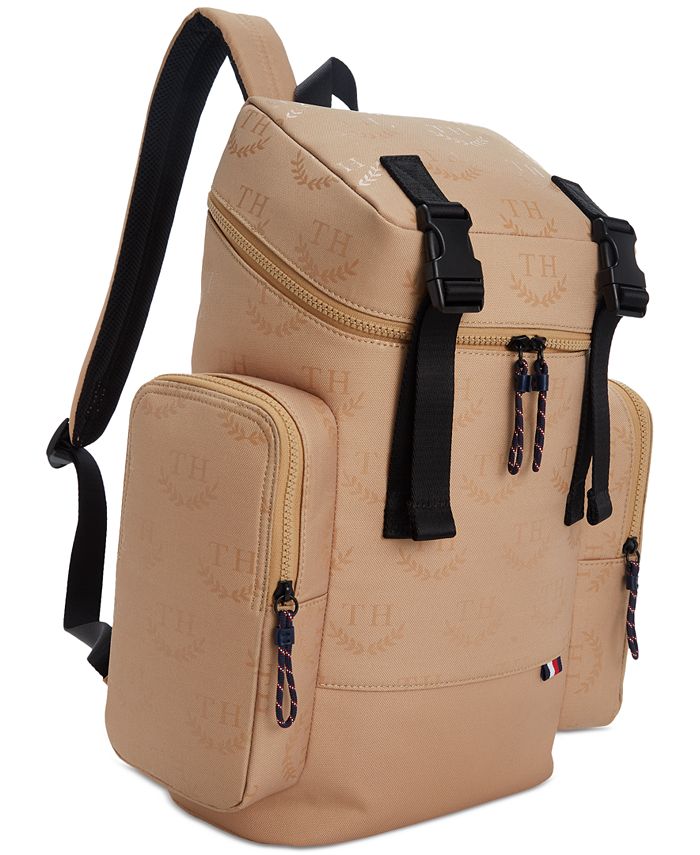 Tommy Hilfiger Men's Chasen Logo-Print Side-Pocket Backpack - Macy's