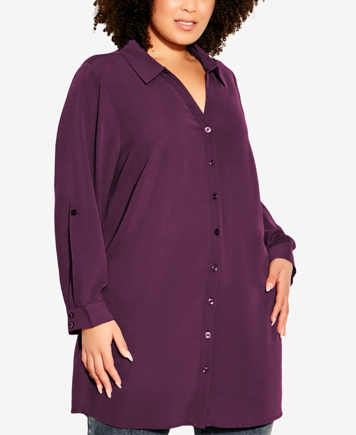 Avenue Plus Size Plain Shirt | Smart Closet