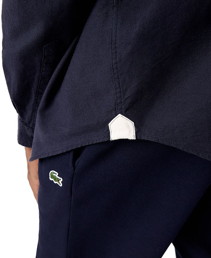 Lacoste Men's Regular Fit Long-Sleeve Solid Oxford Shirt - Macy's