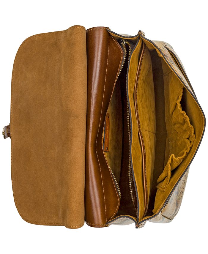 Patricia Nash London World Map Leather Saddle Bag - Macy's