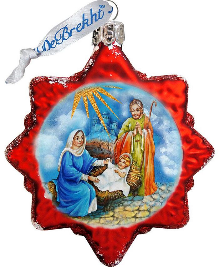 Designocracy Story of Nativity Mercury Holiday Ornaments, Set of 3 - Macy's