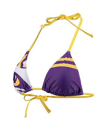 FOCO Women's Purple LSU Tigers Wordmark Bikini Top - Macy's