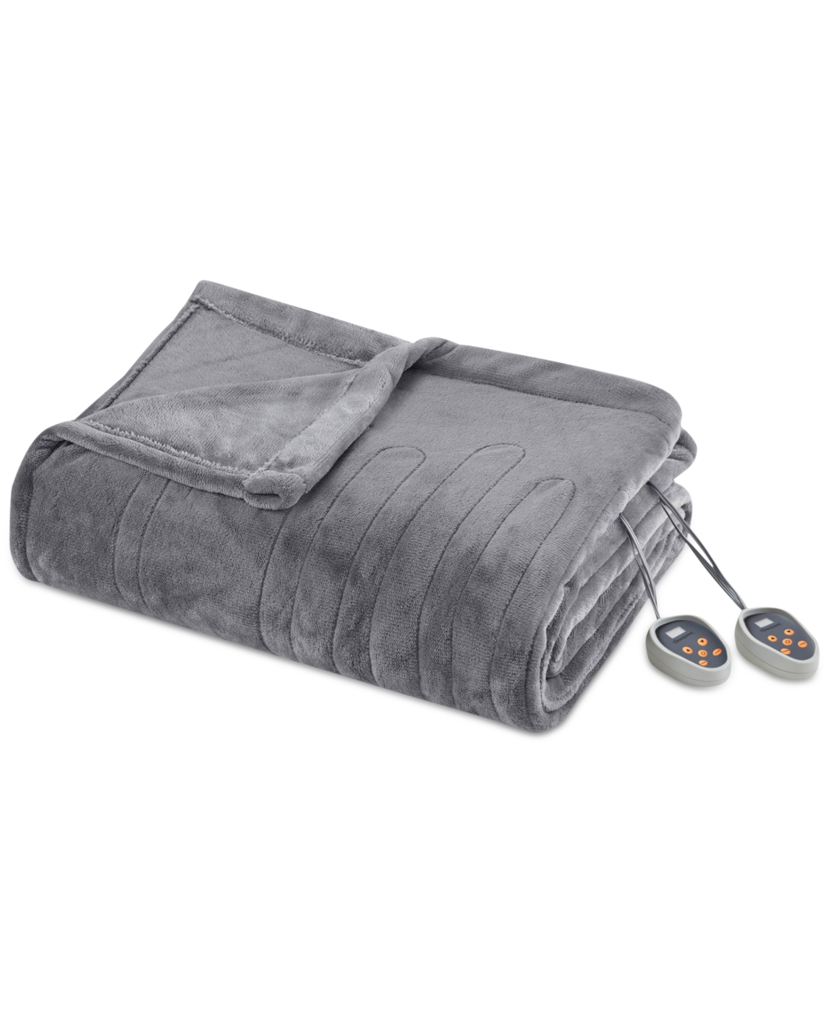 Click here for Beautyrest Plush Blanket  Full - Grey prices
