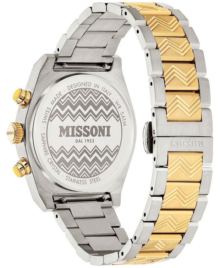 Missoni Women's Swiss Chronograph 331 Two Tone Stainless Steel Bracelet ...
