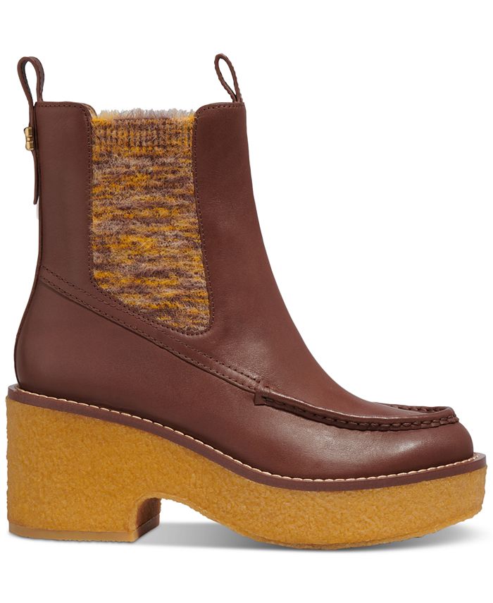 COACH Women's Delaney Platform Gum-Sole Chelsea Booties - Macy's
