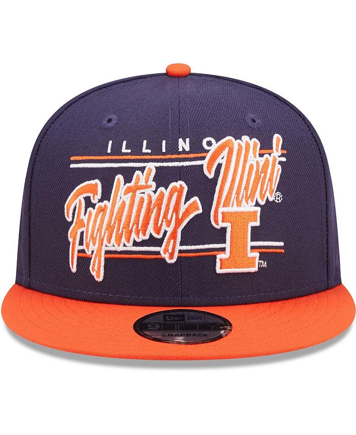 New Era Men's Navy Illinois Fighting Illini Team Script 9FIFTY Snapback ...