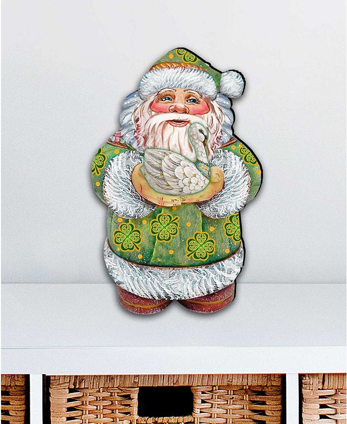 Designocracy Celtic Santa Wooden Decor - Macy's