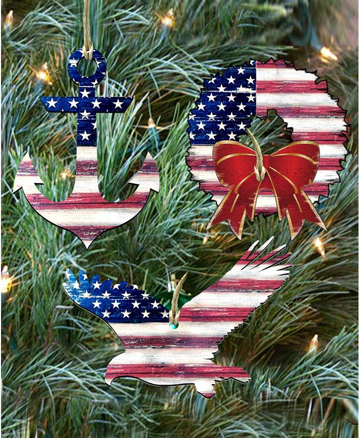 Designocracy Holiday Wreath Ornaments, Set of 3 - Macy's