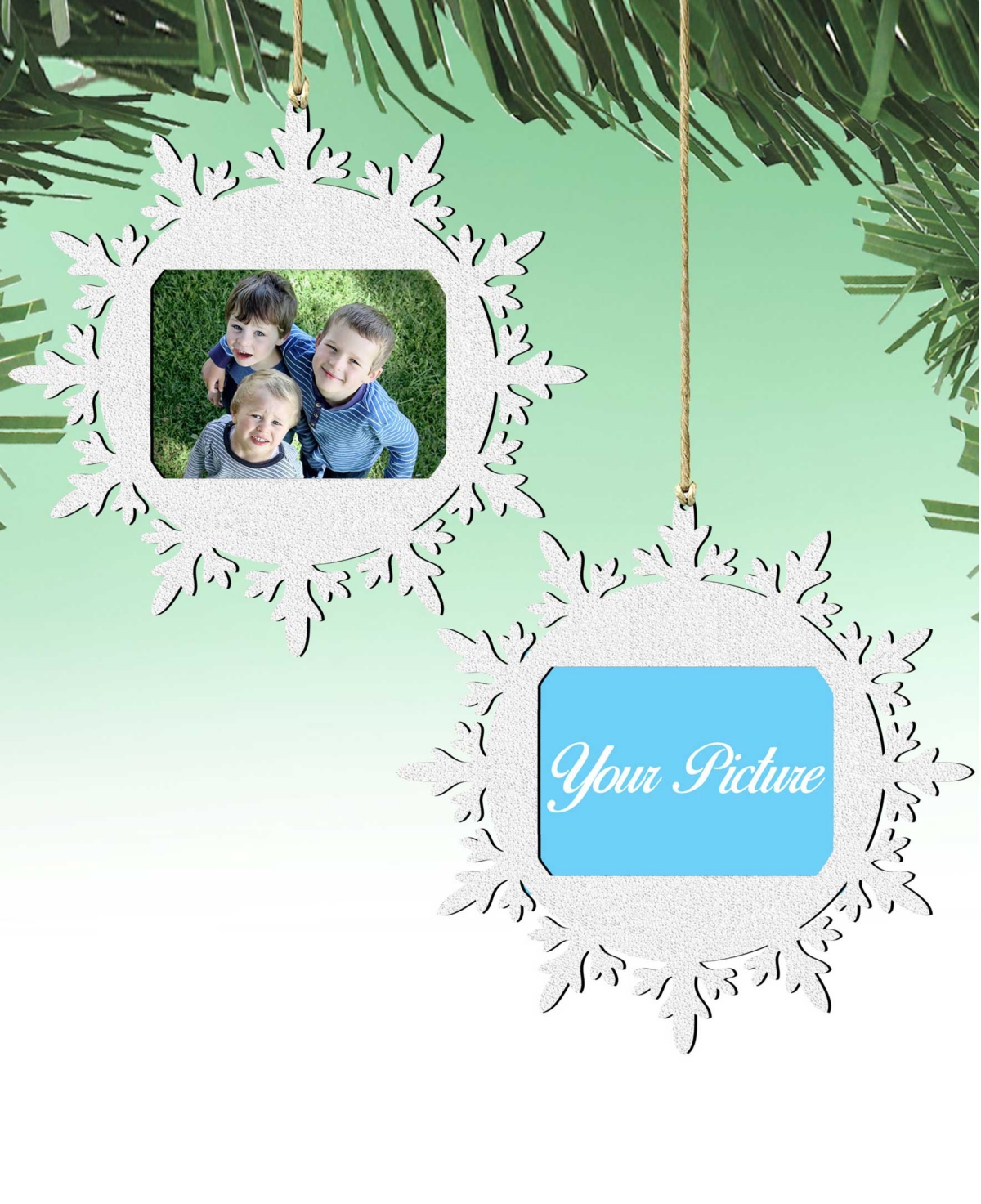 Click here for Designocracy Snowflake Christmas Picture Frame Orn... prices