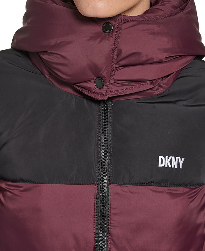 DKNY Women's Colorblock Puffer Jacket & Reviews - Activewear - Women ...