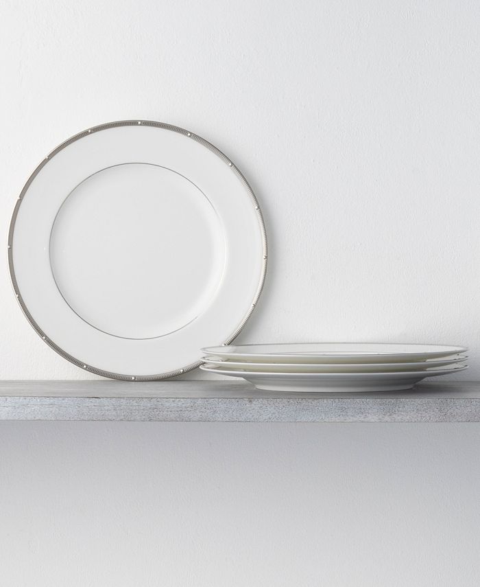 Noritake Rochelle Platinum Set of 4 Dinner Plates, Service For 4 - Macy's