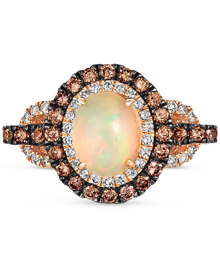 Le Vian Neopolitan Opal (7/8 ct. t.w.) & Diamond ( 1 ct. t.w.) Halo ...