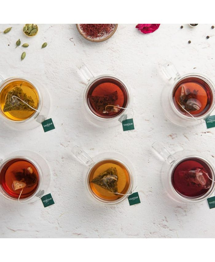 Vahdam Teas Assorted Tea Bags Variety Set Sampler Gift Set, 40 Long ...
