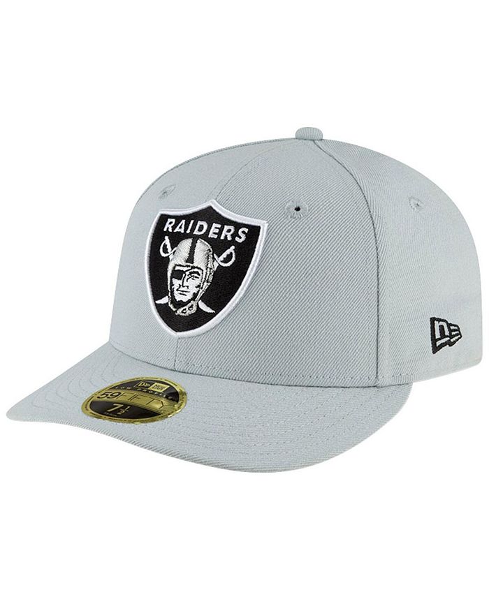 New Era Men's Silver Las Vegas Raiders Omaha Low Profile 59FIFTY Fitted ...
