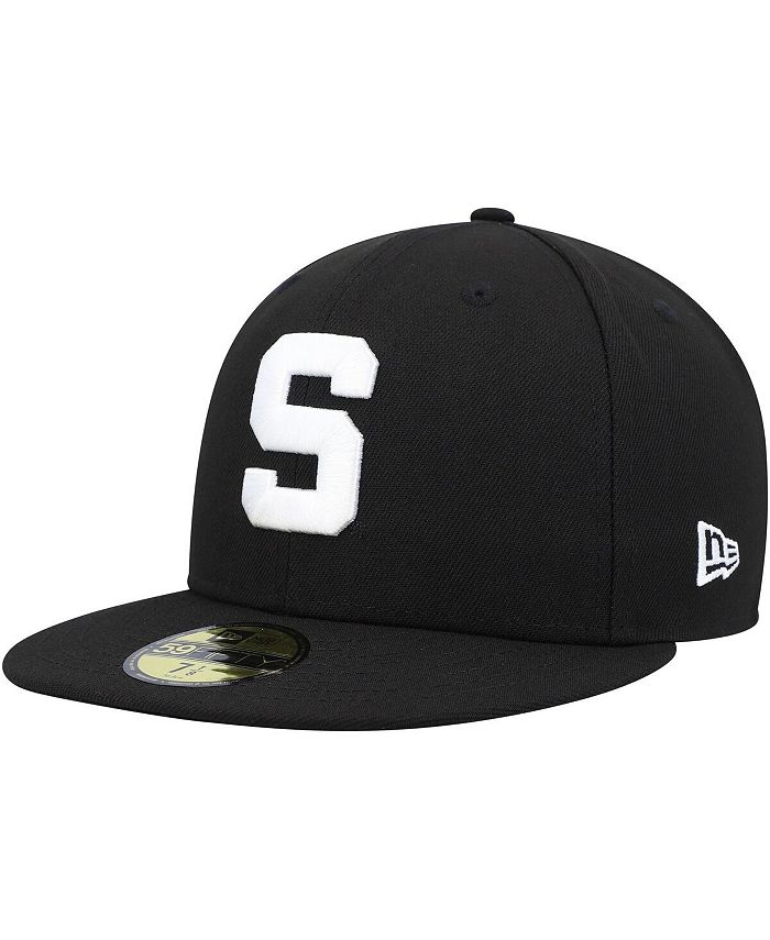 New Era Men's Michigan State Spartans Black and White 59FIFTY Fitted ...