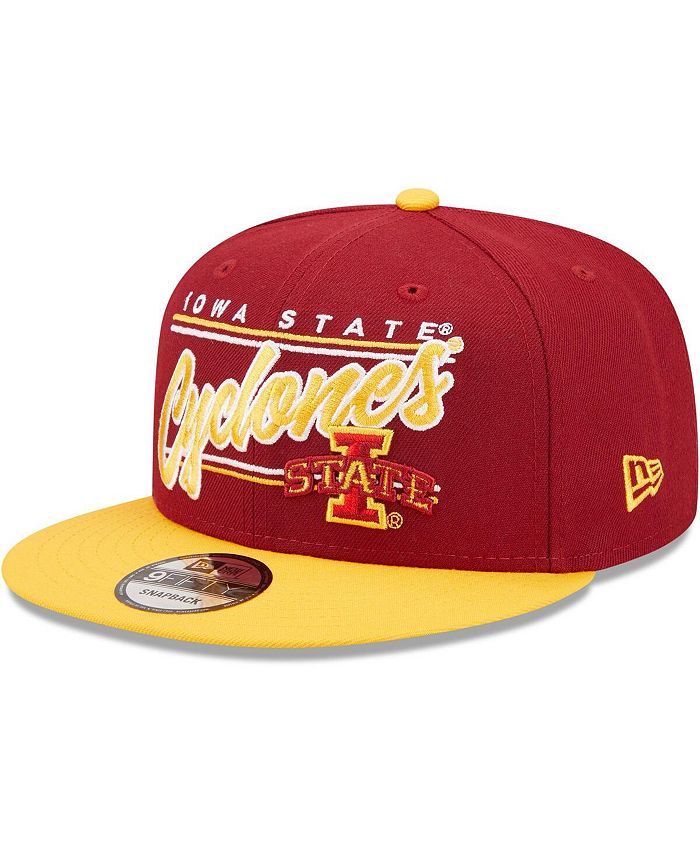 New Era Men's Cardinal Iowa State Cyclones Team Script 9FIFTY Snapback ...