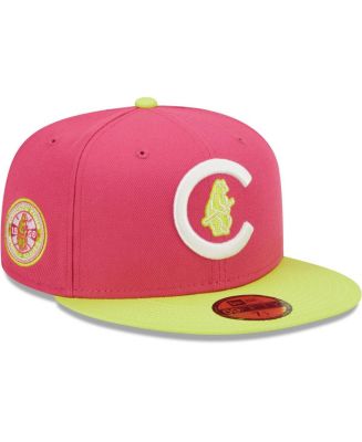 Men's New Era Pink Chicago Cubs 1908 World Series Champions Beetroot ...