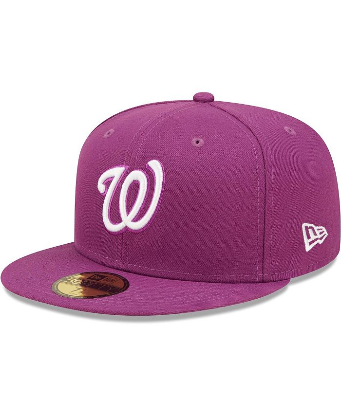 New Era Men's Grape Washington Nationals Logo 59FIFTY Fitted Hat - Macy's
