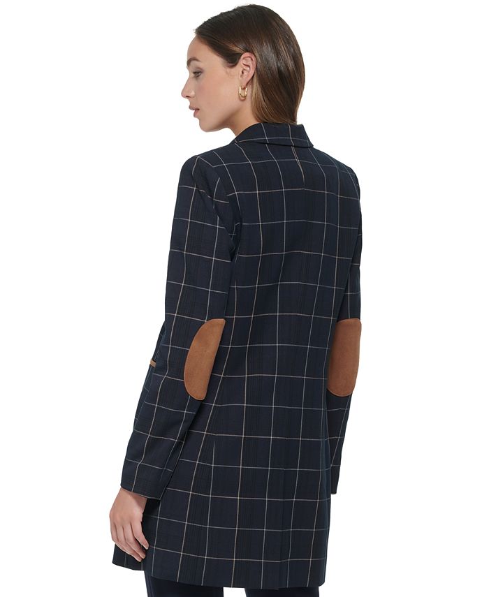 Tommy Hilfiger Womens Windowpane One Button Blazer Macys