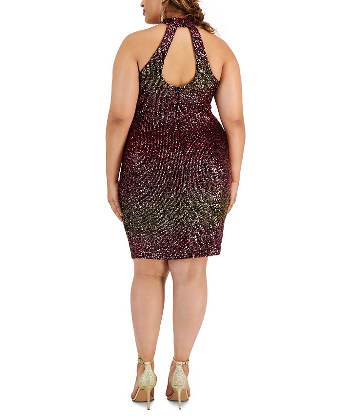 B Darlin Trendy Plus Size Sequined Ombré Dress Macy S