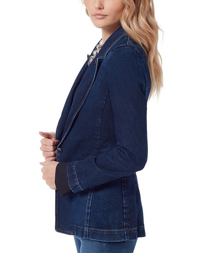 Sam Edelman Margot Single Breasted Extended Jean Jacket - Macy's