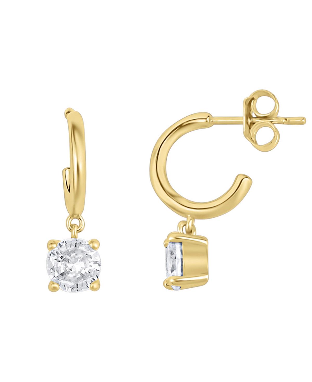 Click here for And Now This Cubic Zirconia C Hoop Earring - Gold... prices