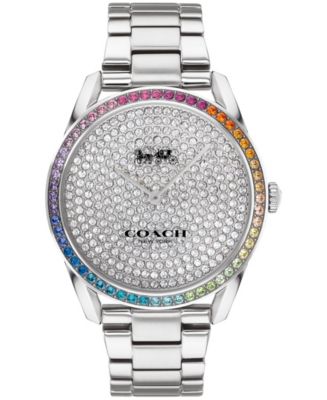 COACH Women's Preston Rainbow Stainless Steel Bracelet Watch 36mm - Macy's