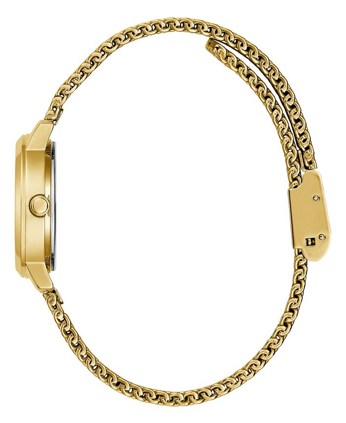 GUESS Women's Gold-Tone Mesh Bracelet Watch 25mm - Macy's