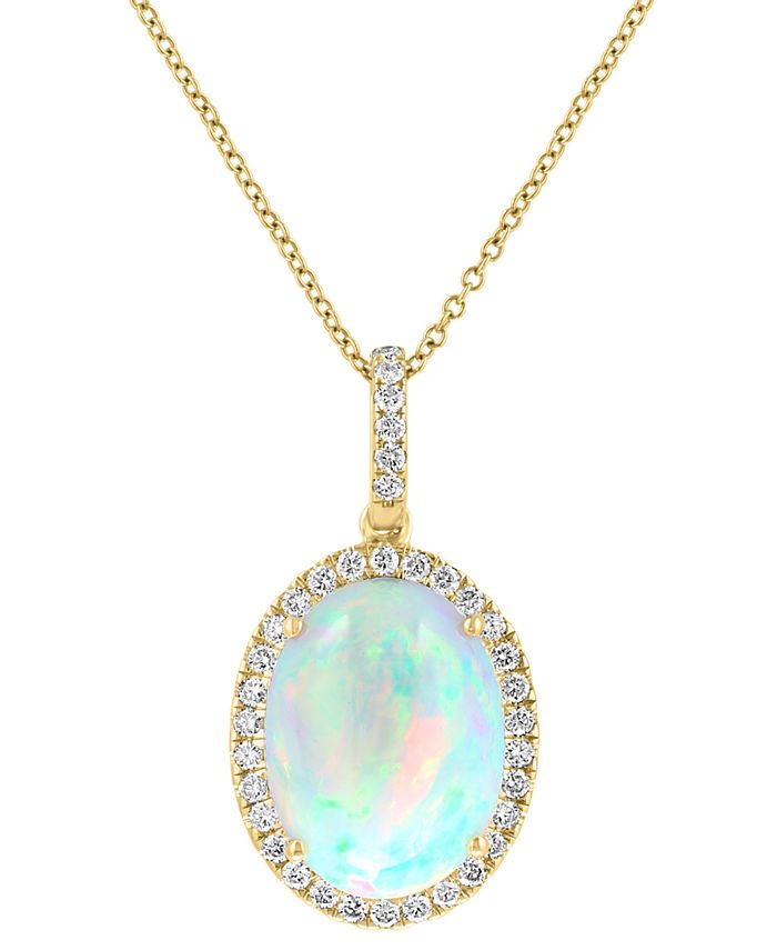 EFFY Collection EFFY® Ethiopian Opal (5-7/8 ct. t.w.) & Diamond (1/2 ct ...