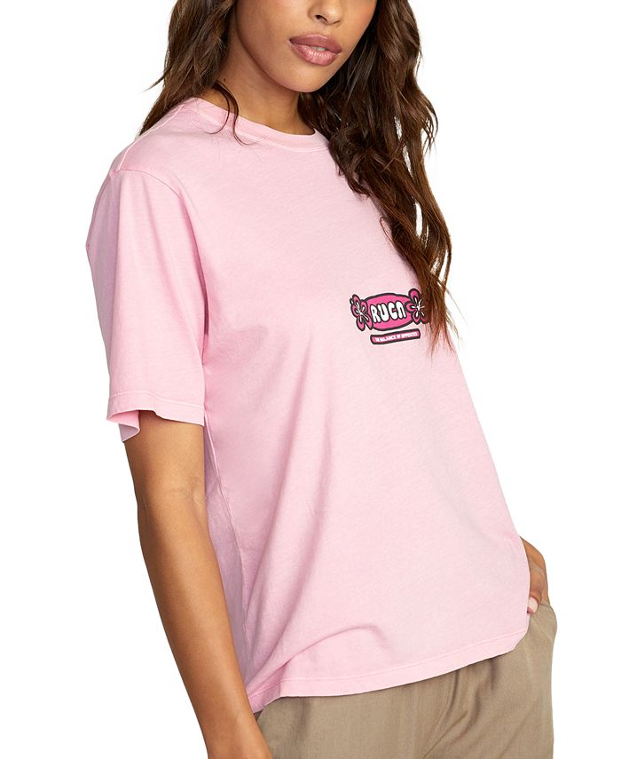 RVCA Juniors' Tropix Cotton Logo-Graphic Relaxed T-Shirt - Macy's