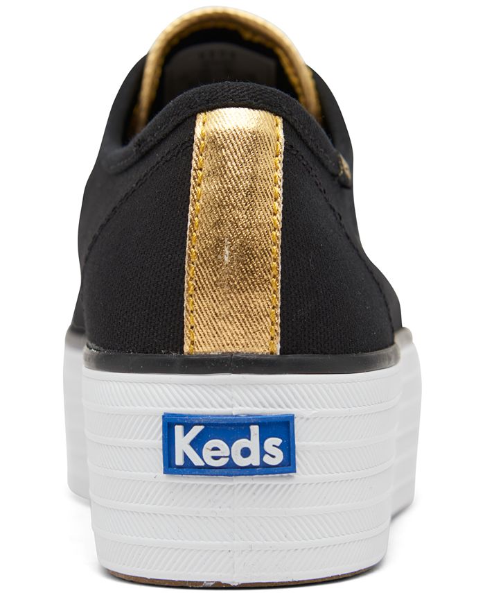 Keds Women's Triple Up Canvas Metallic Platform Casual Sneakers from ...