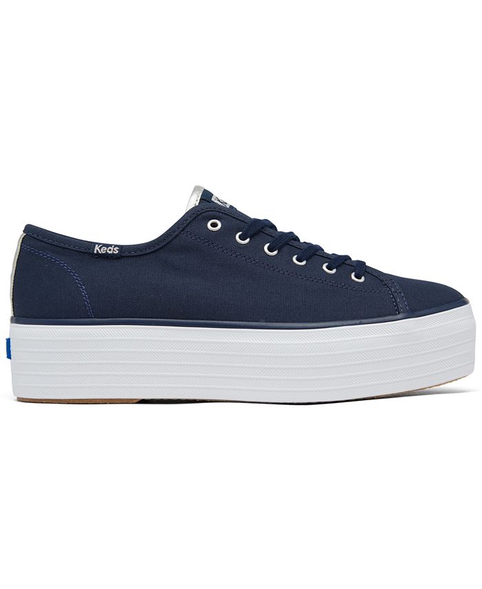 Keds Women's Triple Up Canvas Metallic Platform Casual Sneakers From ...