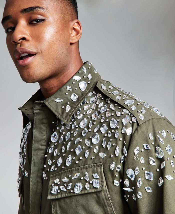 And Now This 5:31 by JÉRÔME LAMAAR Men's Crystal Embellished Military ...