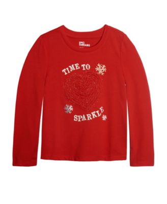 Epic Threads Little Girls Holiday 'Sparkle' Tee, Created For Macy's ...