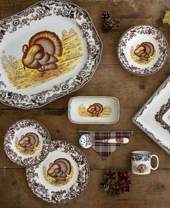 Spode Woodland Turkey 4 Piece Salad Plates, Service for 4 - Macy's