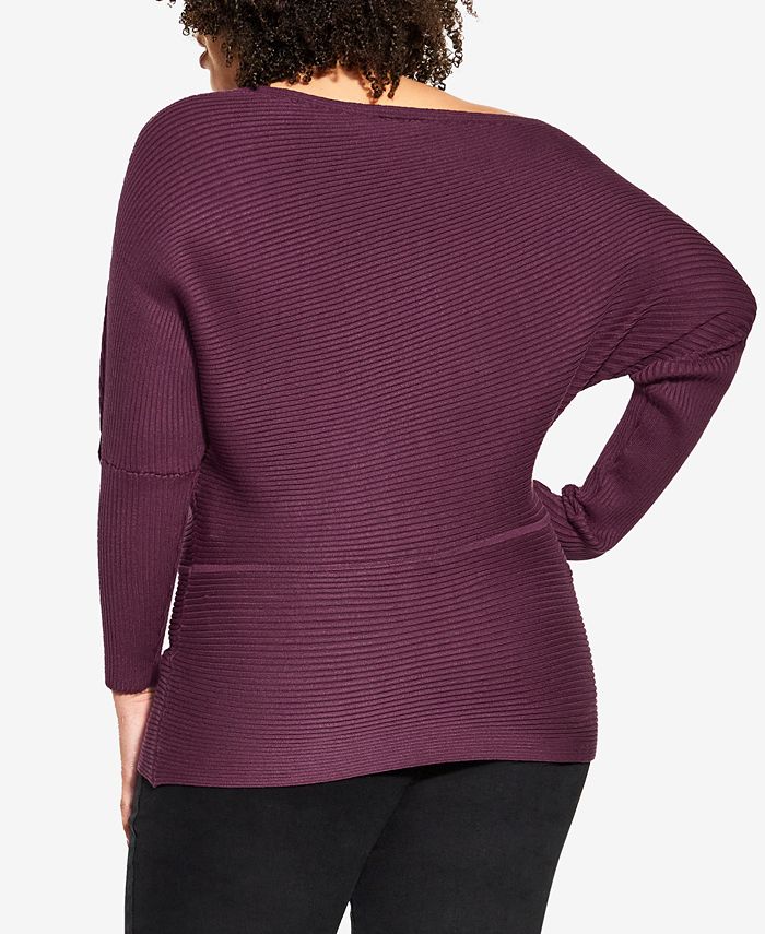 City Chic Trendy Plus Size Fitted Rib Jumper Sweater & Reviews ...