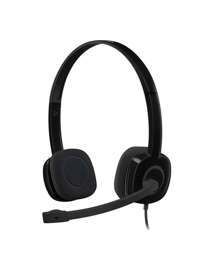 Logitech H151 Analog Stereo Headset With Boom Microphone (Black) - Macy's