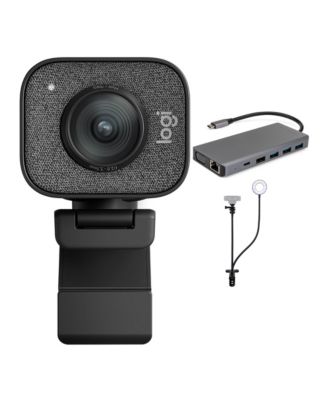 Logitech Streamcam Plus Webcam (Graphite) With 13-In-1 Charging Hub And ...