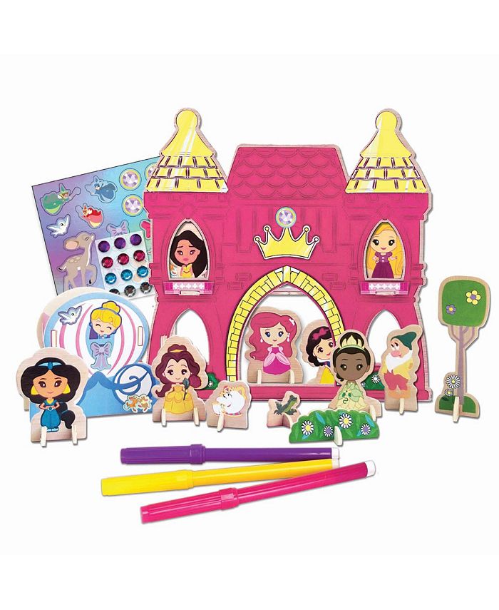 Disney Princess Wood Castle Activity Building Decorating Set - Macy's