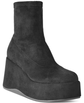 Wild Pair Earlee Platform Wedge Zip Booties, Created for Macy's - Macy's