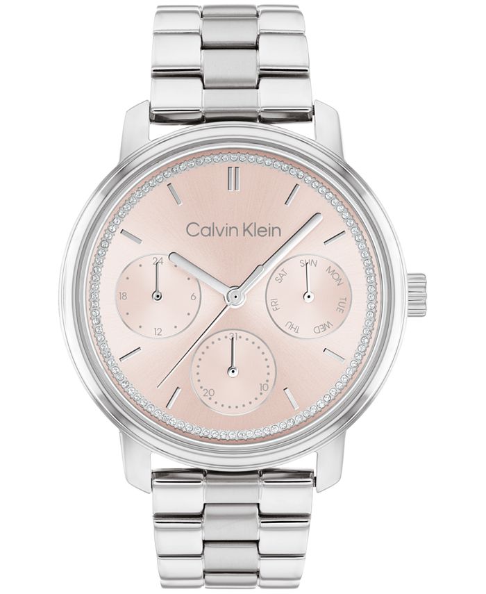 Calvin Klein Women's Silver-Tone Stainless Steel Bracelet Watch 38mm ...