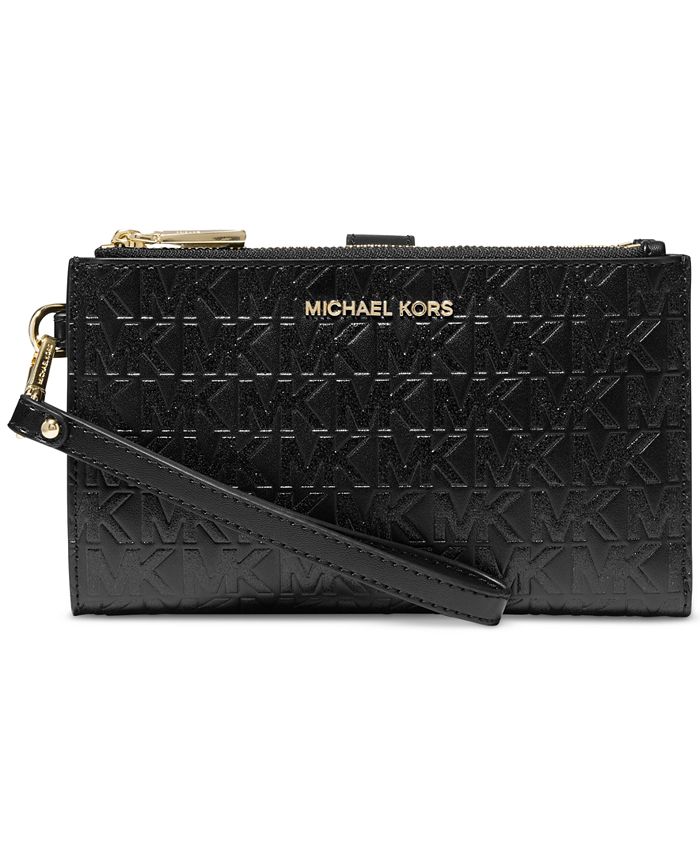 Logo Jet Set Double Zip Wristlet In Gift Box