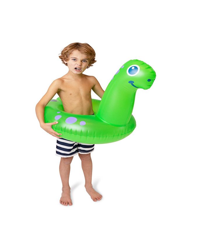 Good Banana Dinosaur Pool Floatie Split Ring Kids Inflatable Pool Water ...