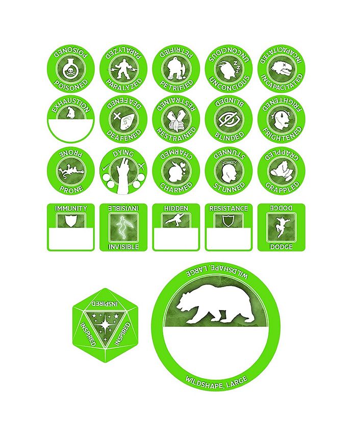 Gale Force Nine Druid Token Set Character RPG Set Dungeons Dragons, Set ...