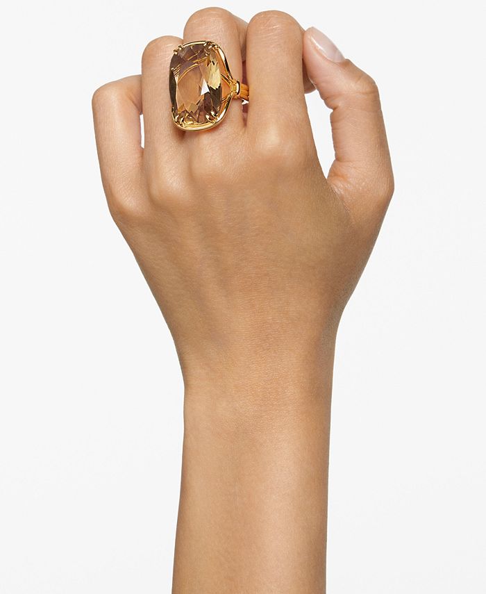 Swarovski Oversize Cushion-Cut Crystal Cocktail Ring - Macy's