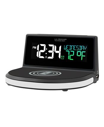 La Crosse Technology 617-148 Wireless Charging Alarm Clock with Glowing ...