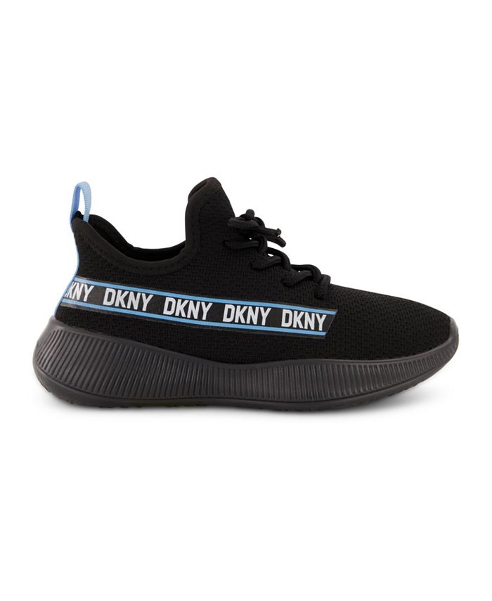 DKNY Little Girls & Boys Slip On Landon Stretchy Knit Sneakers - Macy's