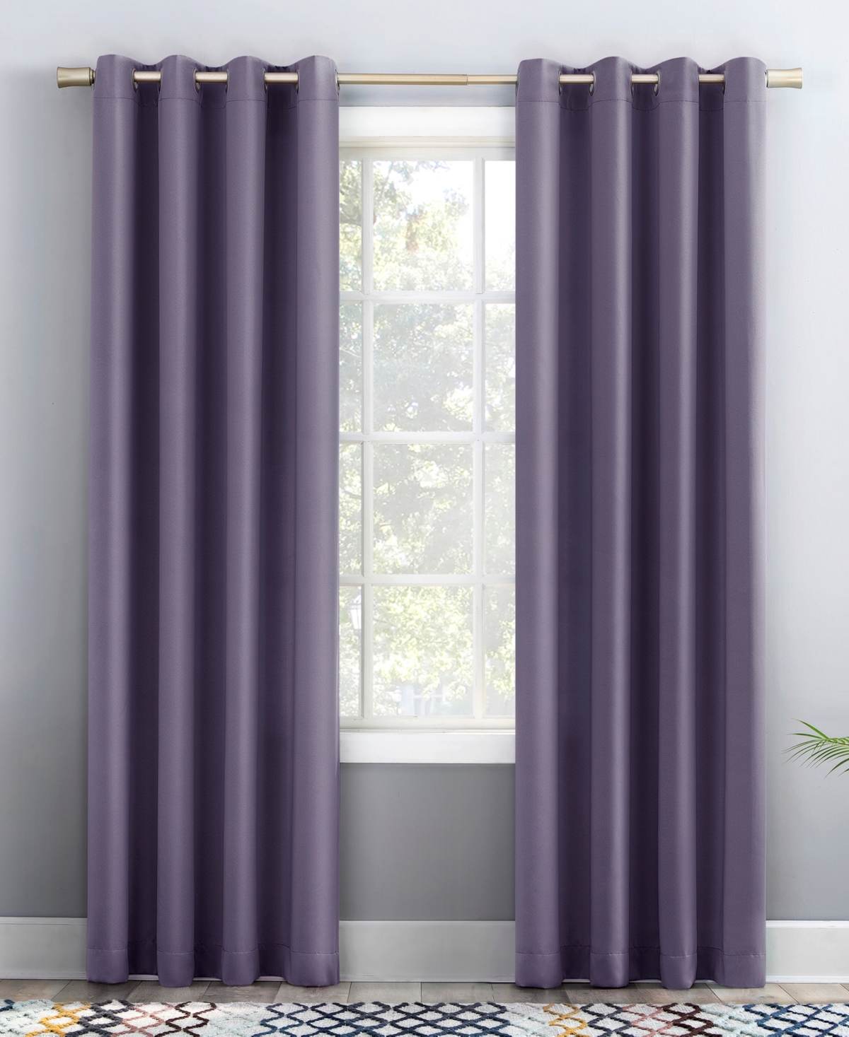 Click here for Grant Modern Glam Semi-Sheer Grommet Curtain Panel... prices