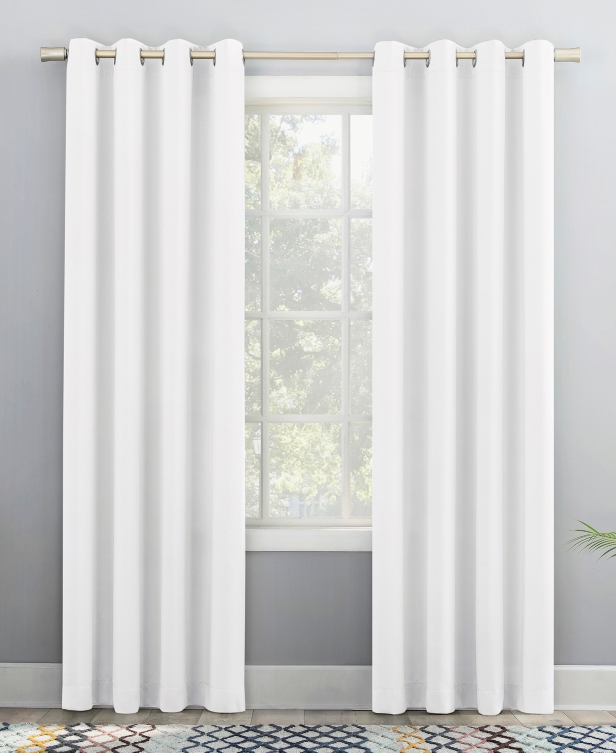 Click here for Grant Modern Glam Semi-Sheer Grommet Curtain Panel... prices